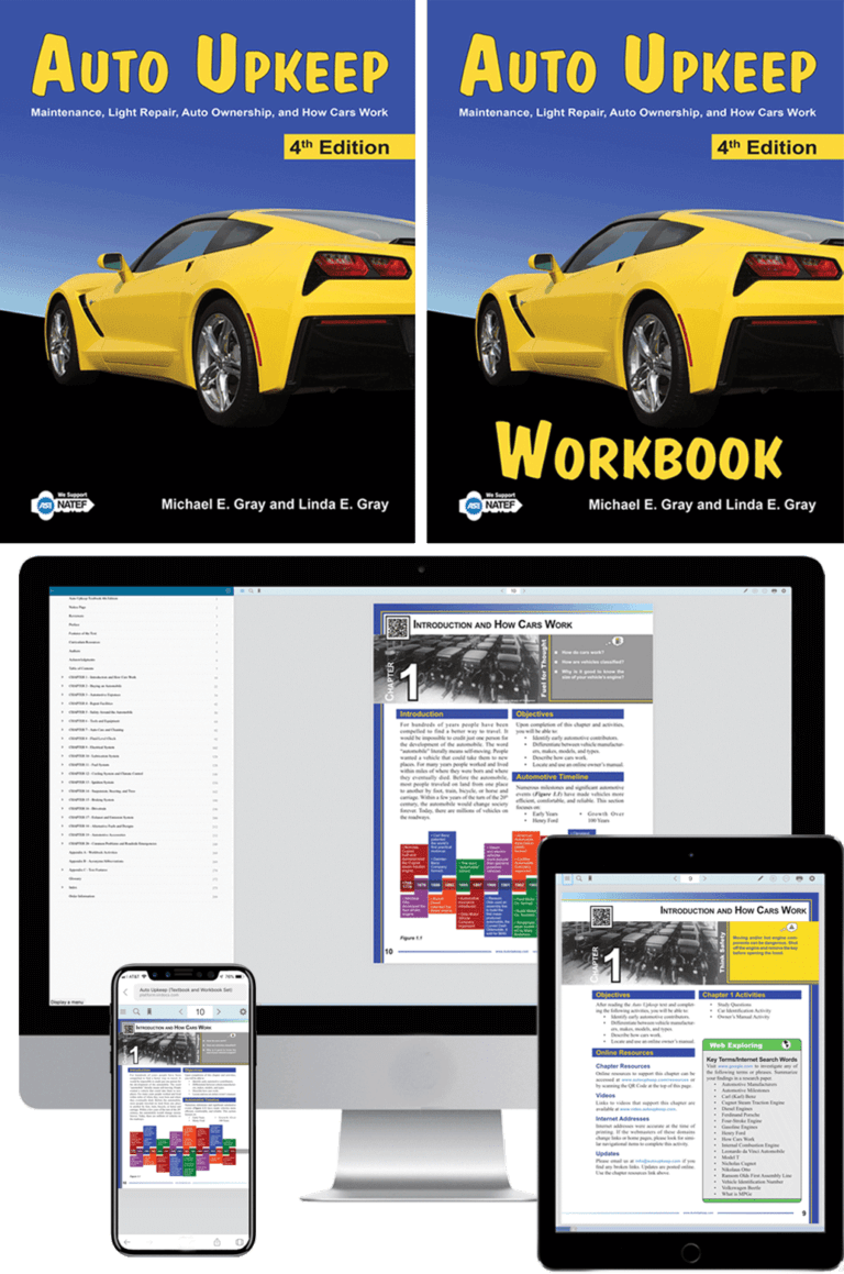 Auto Upkeep (4th Edition © 2018) – Textbook and Workbook Set with eBook ...